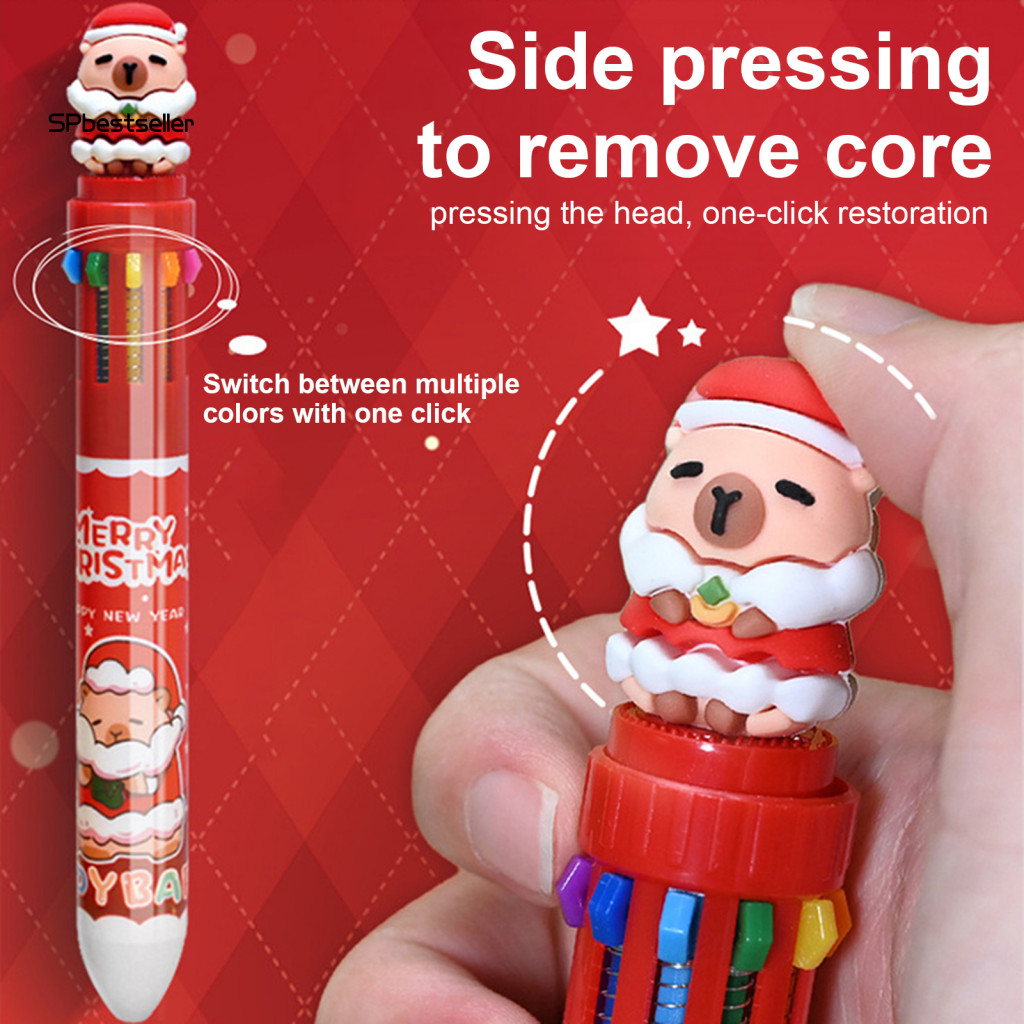 Sp Capybara Ballpoint Pen Christmas Themed Ballpoint Pen Festive ...