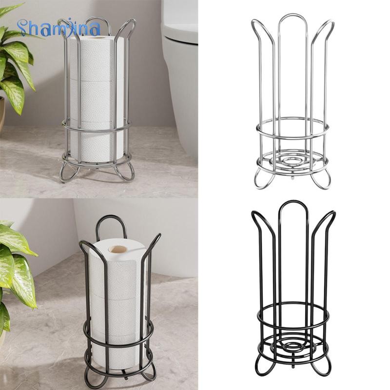 [Shamjina] Toilet Roll Stand, Free Standing Tissue Holder, Iron ...