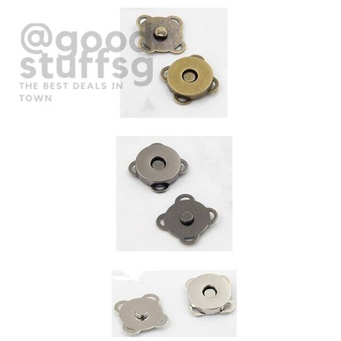 [SG FREE ] 10x/5Pairs Magnetic Clasp Purse Snaps Closures Sewing Button ...