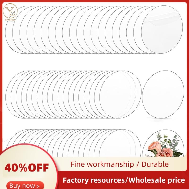 60 Pcs 4 Inch Clear Circle Acrylic Sheet, Round Acrylic Disc, Clear ...