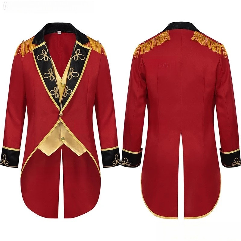 2025 Circus Ringmaster Mens Cosplay Uniforms Medieval Vintage Coat ...