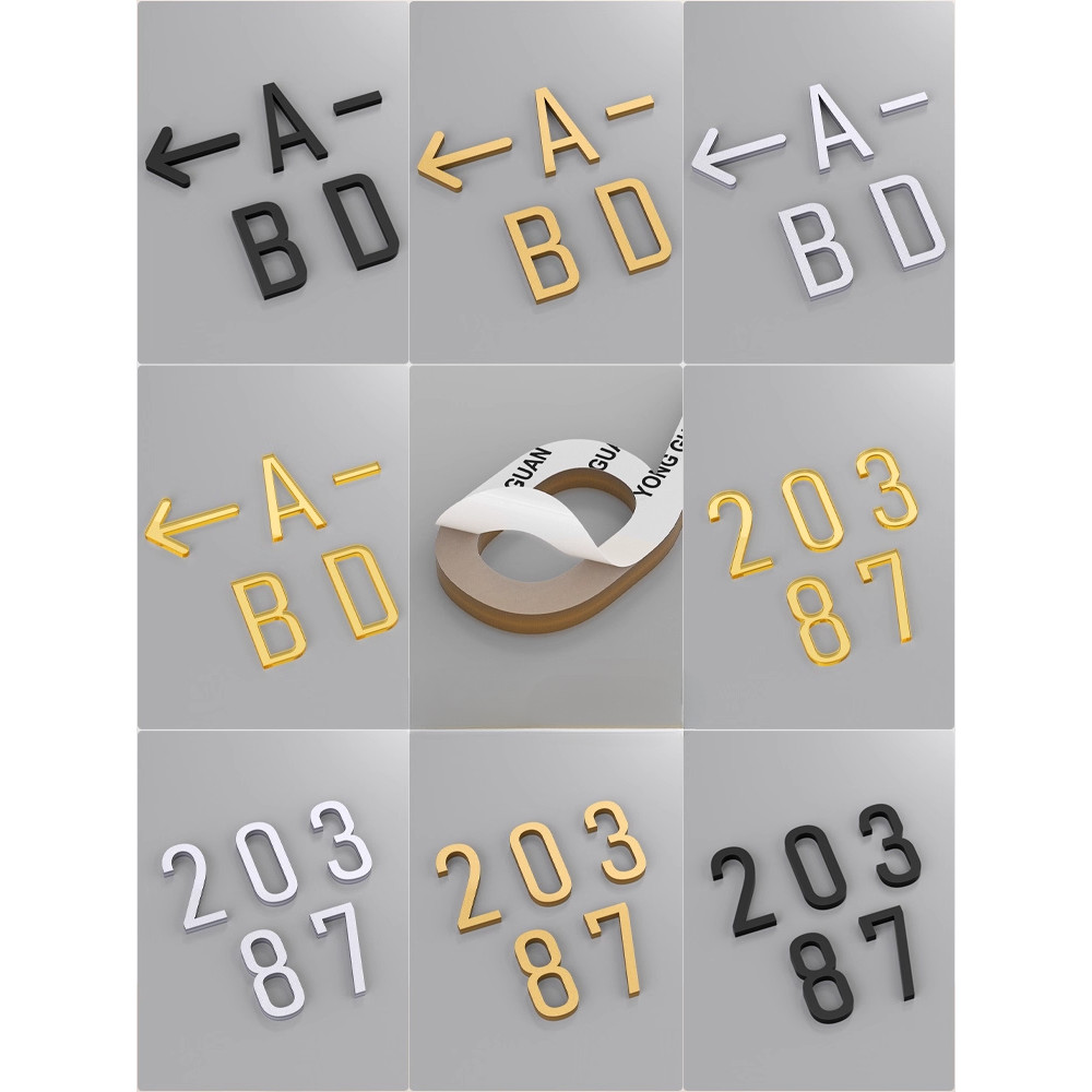 Gold Hdb Unit Number Door Number Signage House Unit Number Door Number ...