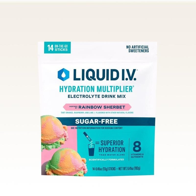Liquid I.V. Sugar-Free Hydration Multiplier - Rainbow Sherbet ...
