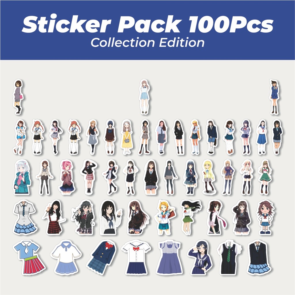 HP Hot Sticker Uniform Girls [Girl Uniform] Cute Waterproof Adhesive ...