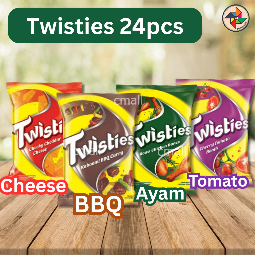 [CM] Twisties Flavoured Corn Snacks BBQ/Chicken/Tomato/Cheese 24 pcs ...
