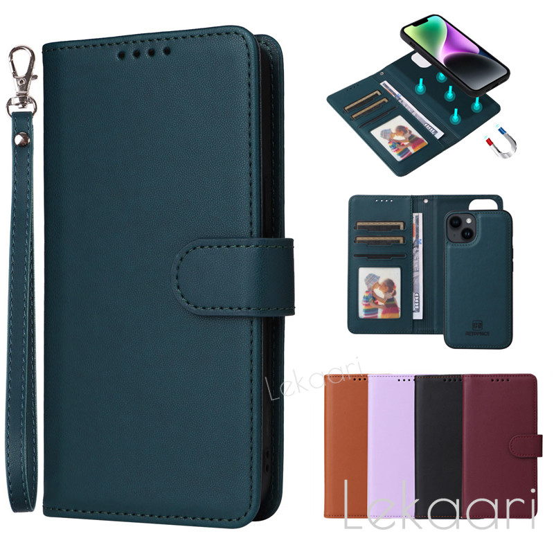 Magnetic 2 in 1 Removable Flip Case for iPhone 17 Air 16e 16 15 14 13 ...