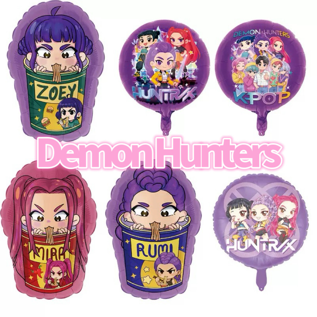 New Demon Slayer Balloon mira Pink Witch zoey Purple Witch rumi Hunting ...