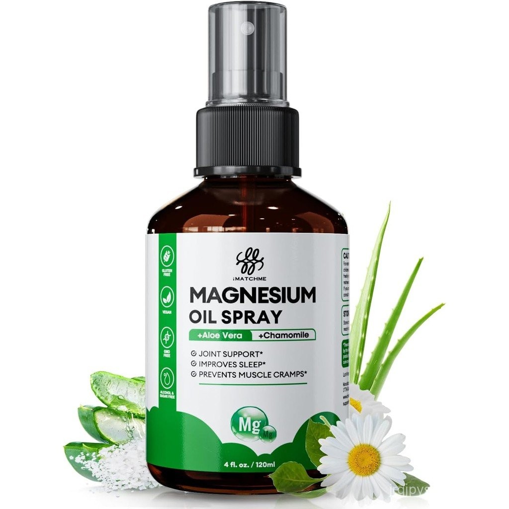 Magnesium Oil Spray - Magnesium Spray for Feet & Body, Leg Cramps ...