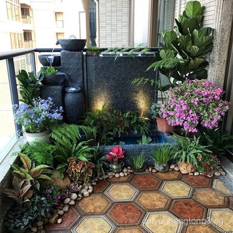 Fake Mountain Water Feature Floor-standing Wealth-attracting Fountain ...
