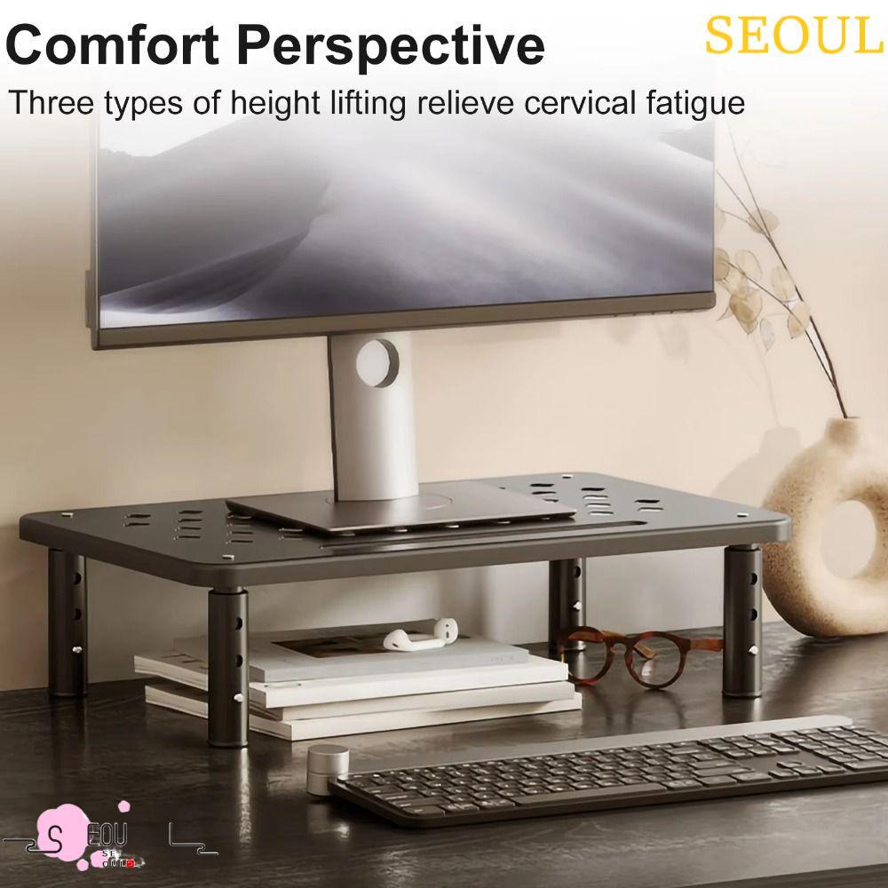 SEOUL Adjustable Laptop Stand, Airflow Vents 3 Height Adjustable ...