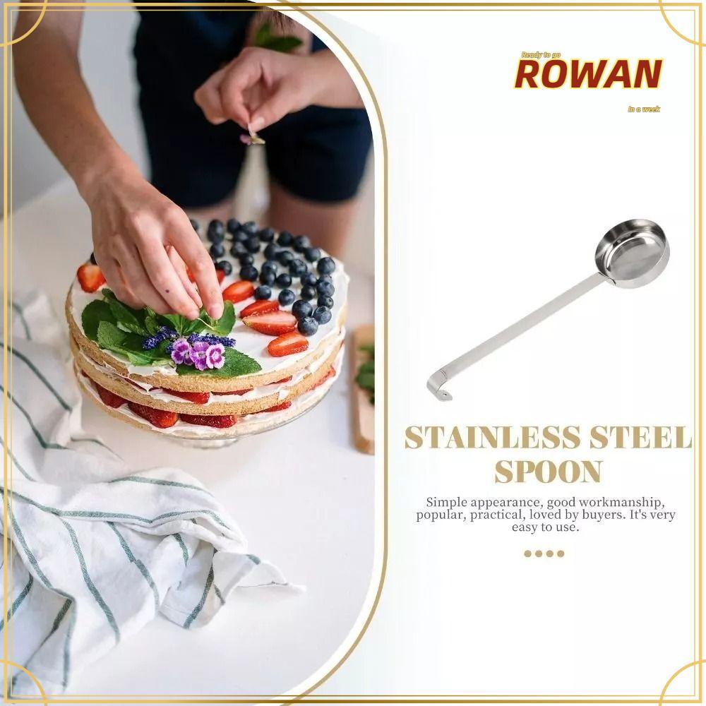 ROWANSG Flat Bottom Pizza Sauce Spoon, Creative Long Handle Serving ...