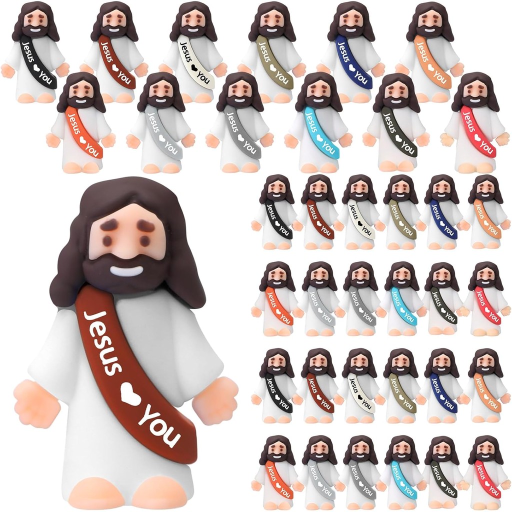 Mini Jesus Figurine Easter PVC Dolls Christmas Decorations | Shopee ...