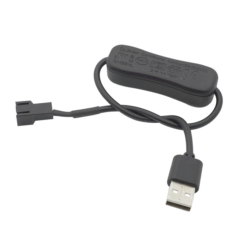 With Switch USB to 3pin Chassis Fan Cable One Point Two Adapter Cable ...