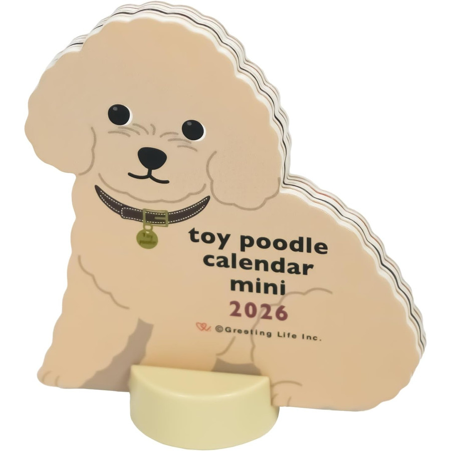 2026 Japan Greeting Life Animal Shape Desk Calendar/Mini/Poodle eslite ...