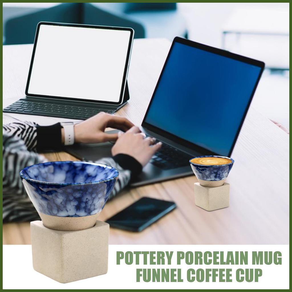 Pottery Mug 100ml Triangular Cone Beverage Container Triangular Cone ...