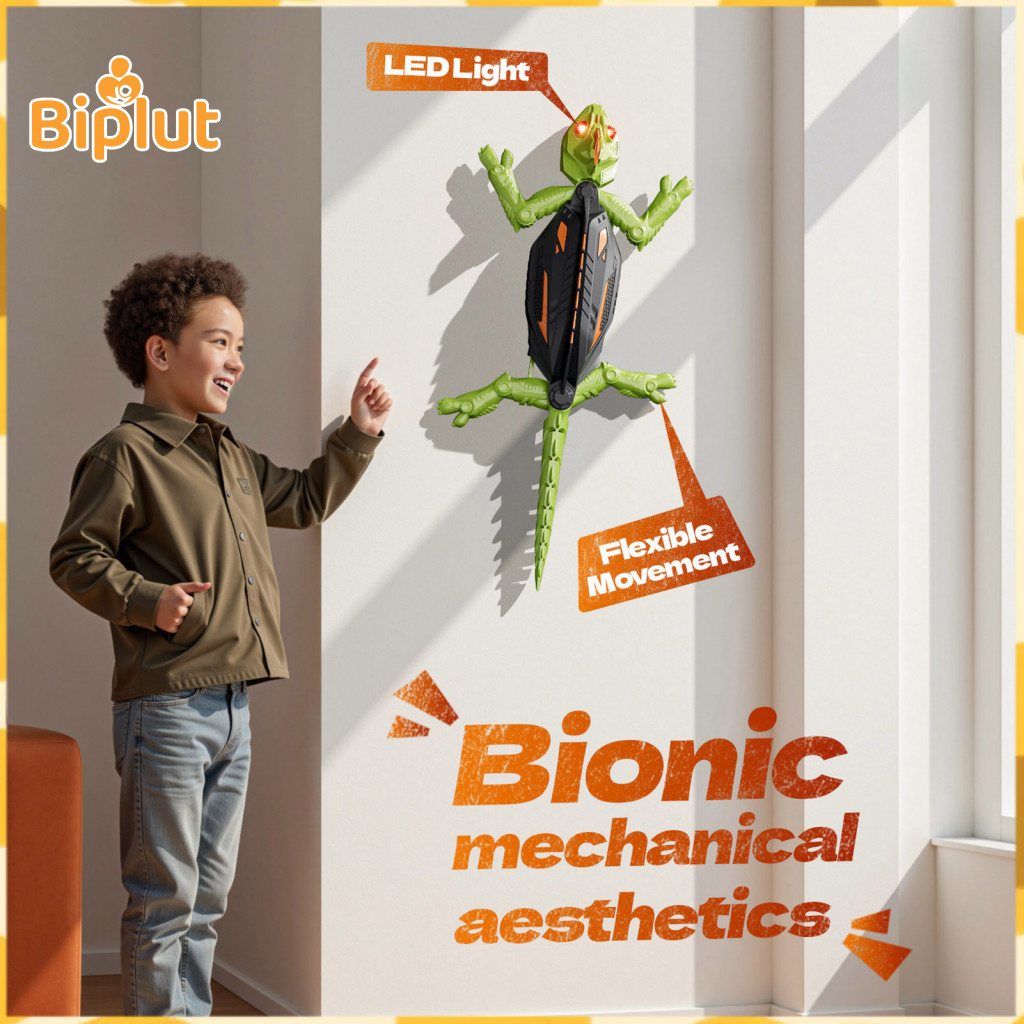 Lizard Robot Toy Remote Control Gecko Toy Rechargeable Rc Wall Climbing ...
