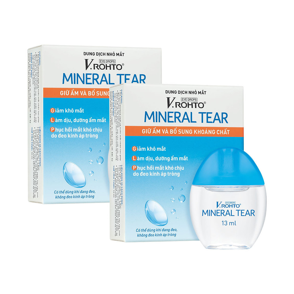 Combo of 2 moisturizing eye drops & Mineral supplement V.Rohto Mineral ...