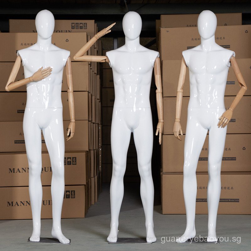 Mannequin Props Male and Female Full Body Solid Wood Hand Casual Men's ...