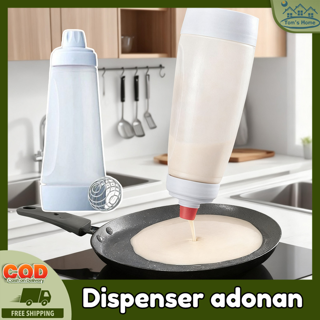 1000ML Waffle Shaker Dispenser Blender Batter Dispenser Hand Mixing ...
