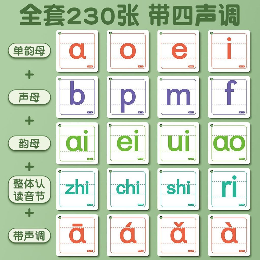 Grab People Teaching Edition First Grade Pinyin Card Full Set Spelling ...