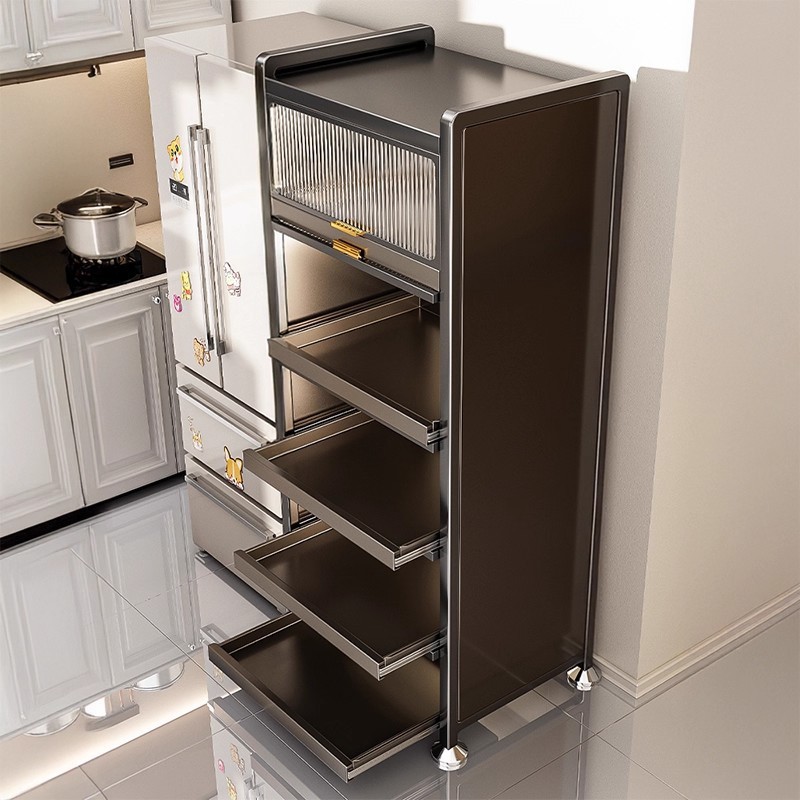 [48H Shipping] Pull-out Kitchen Storage Rack Microwave Oven Storage ...