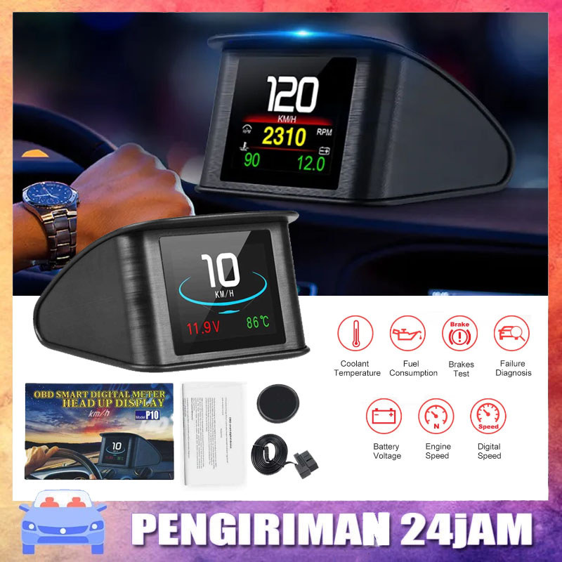 LOKAL MESIN [Local Delivery] P10 Head-Up Display (HUD) with digital ...