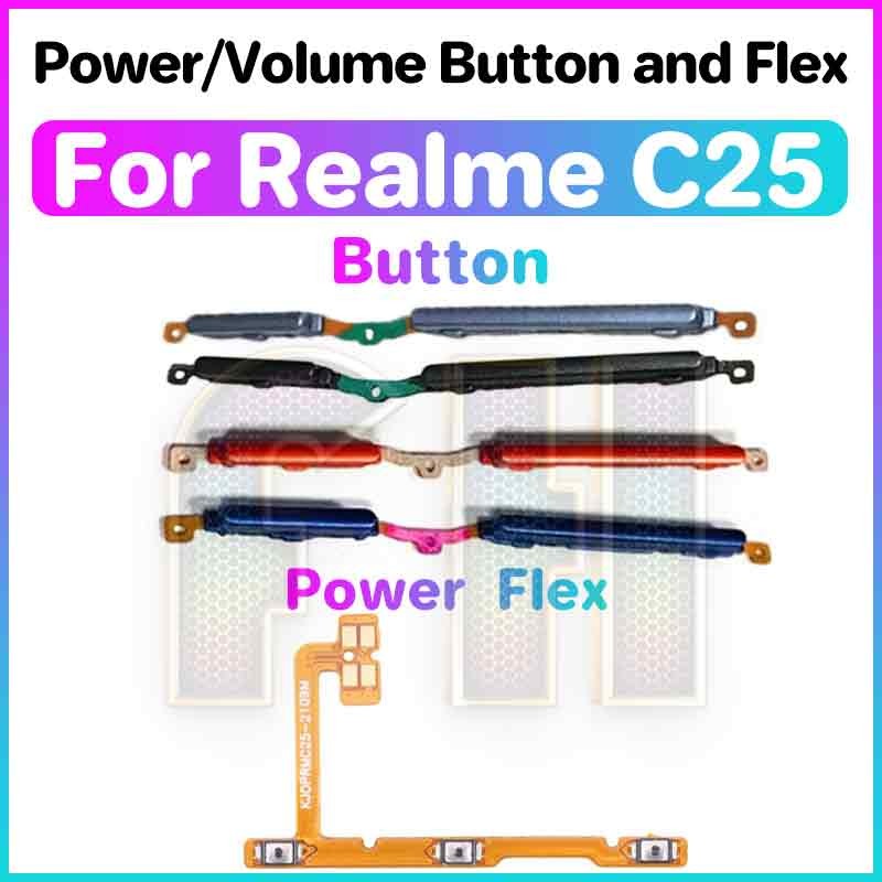Power Volume button flex For REALME C25 C25S Side key Switch Power ON ...