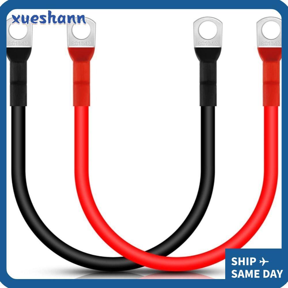 XUESHANN Battery Inverter Cable, Red Black 12V/24V Battery Connection ...
