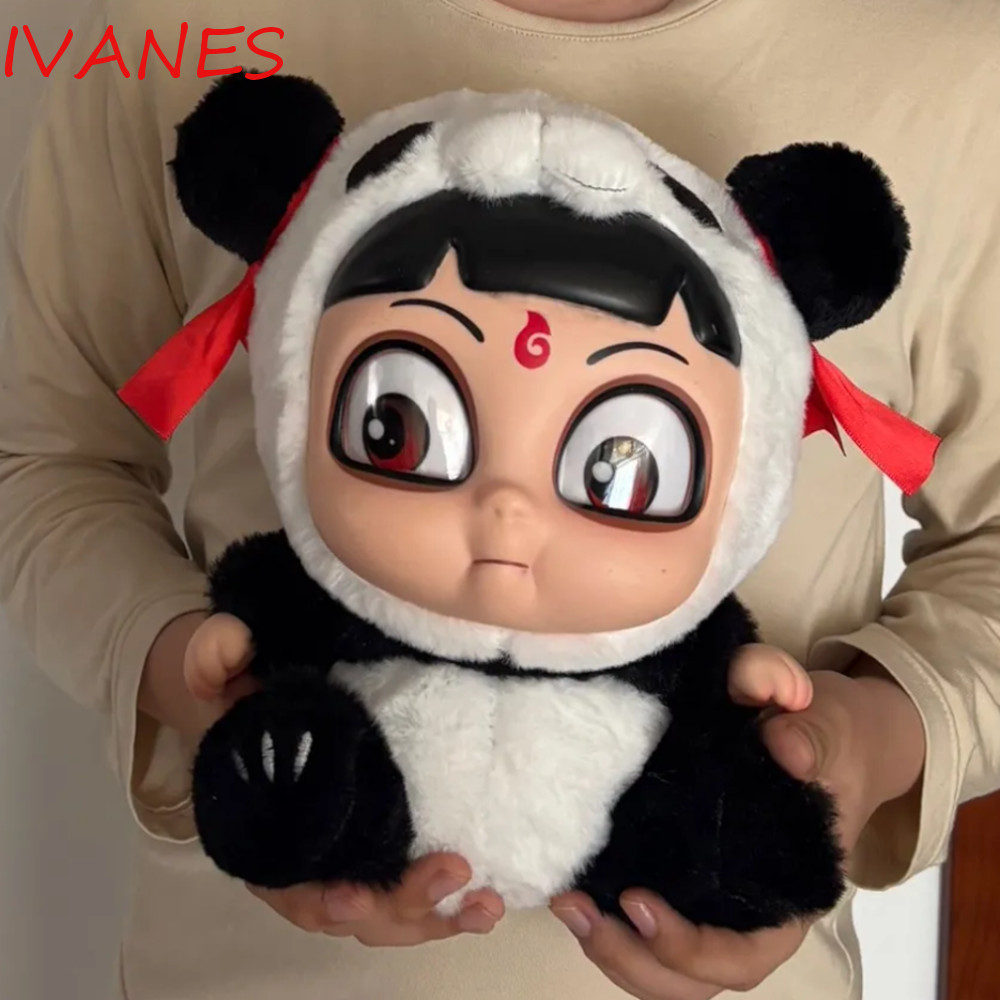 IVANES Panda Ne Zha Vinyl Doll, Dragon Ao Bing Vinyl Face Nezha Plush ...
