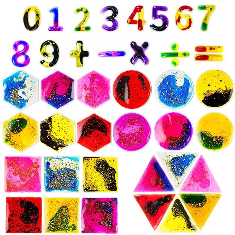 Kids Sensory Mats Montessori Parish Toy Liquid Tactile Board Number ...