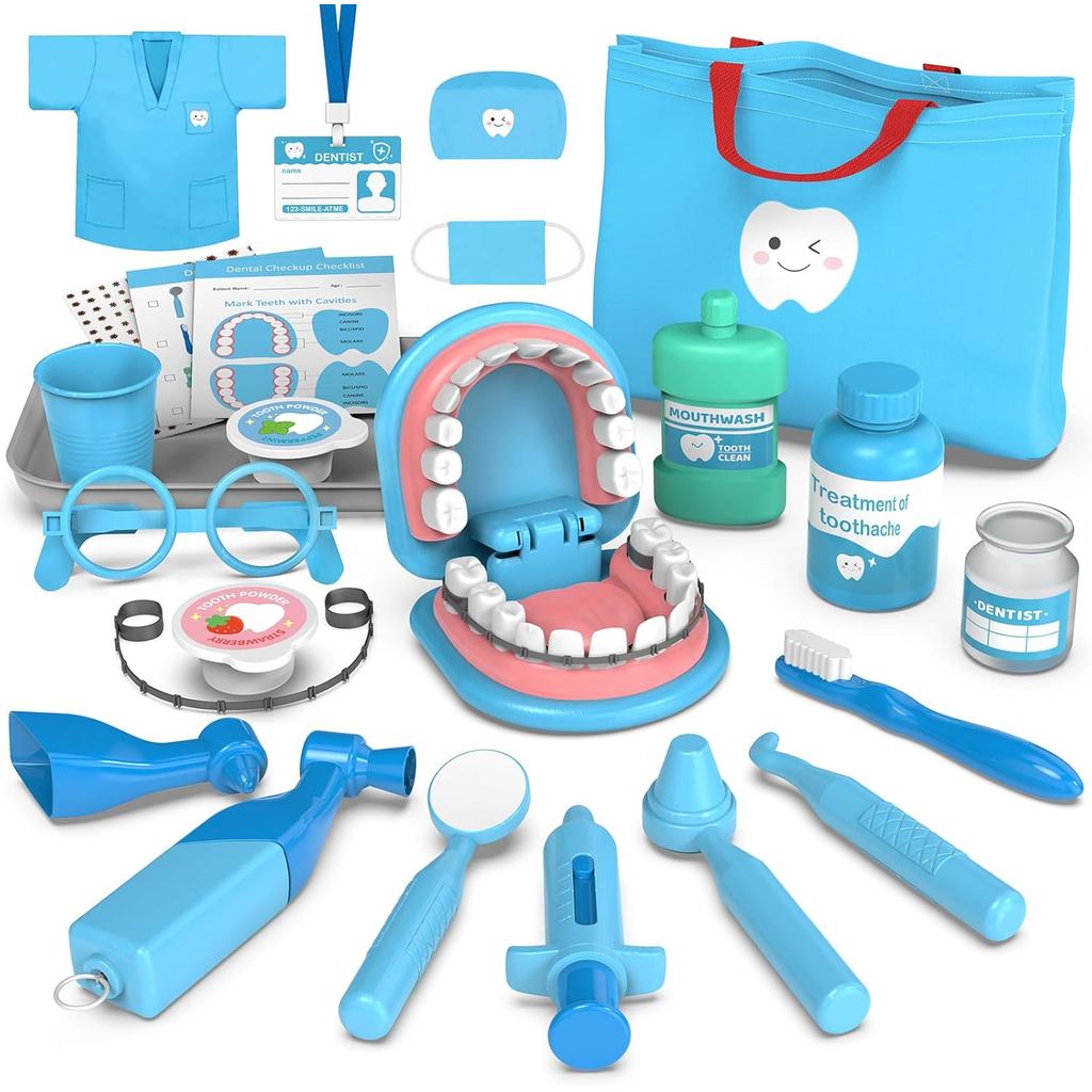 Dentist Play Set for Toddlers 3-5 - Doctor Kit Toy Gifts for 3 4 Year ...