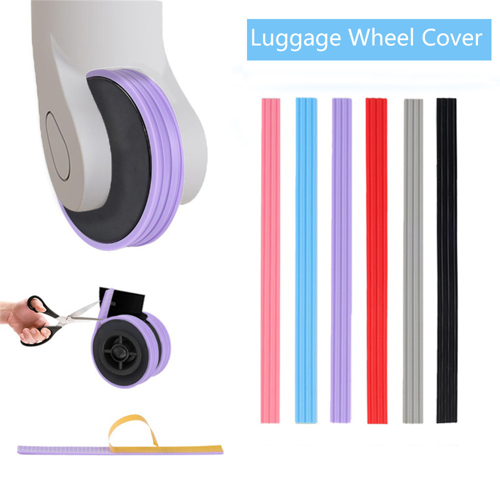 Trimmable Back Adhesive Self-adhesive Silicone Luggage Suitcase Wheel ...