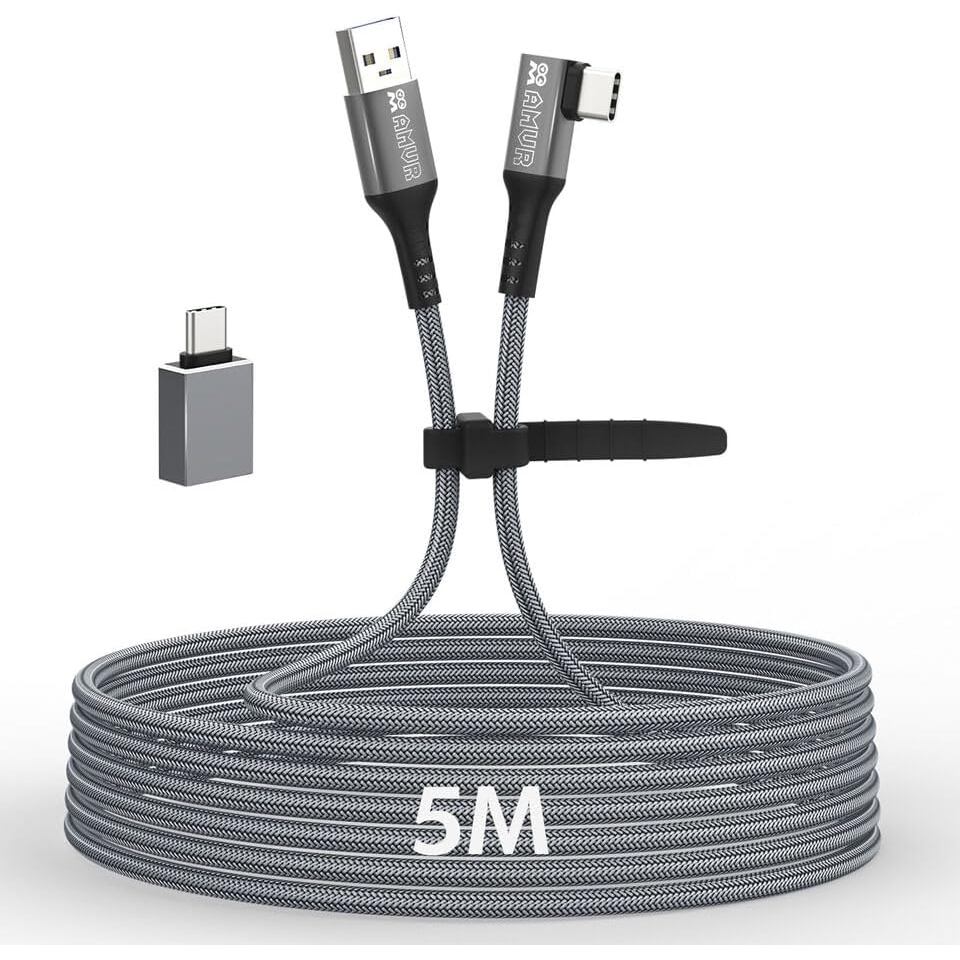 Link Cable 5M (16FT) for Oculus Quest 2/Quest 3/PICO 4/Neo 3, USB 3.2 ...