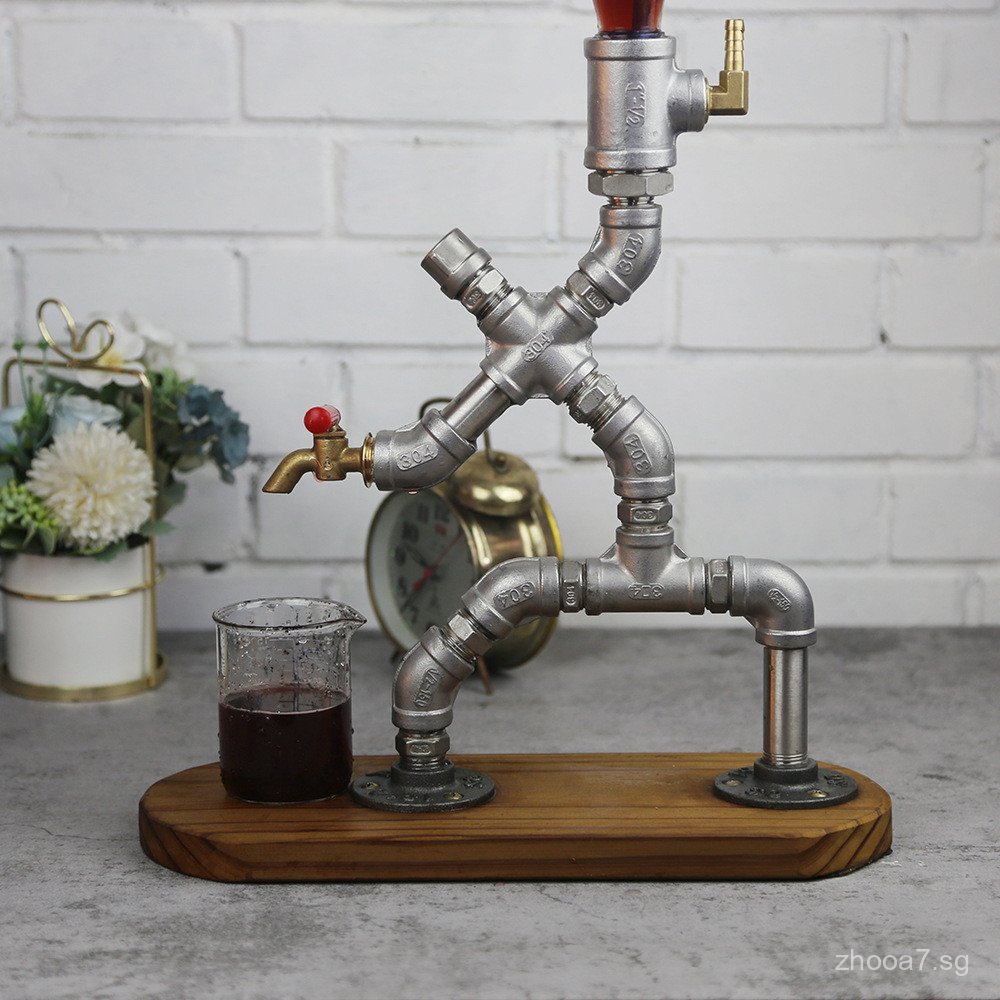 Steampunk Robot Whiskey Rack Industrial Style Bar Stand Liquor Divider ...