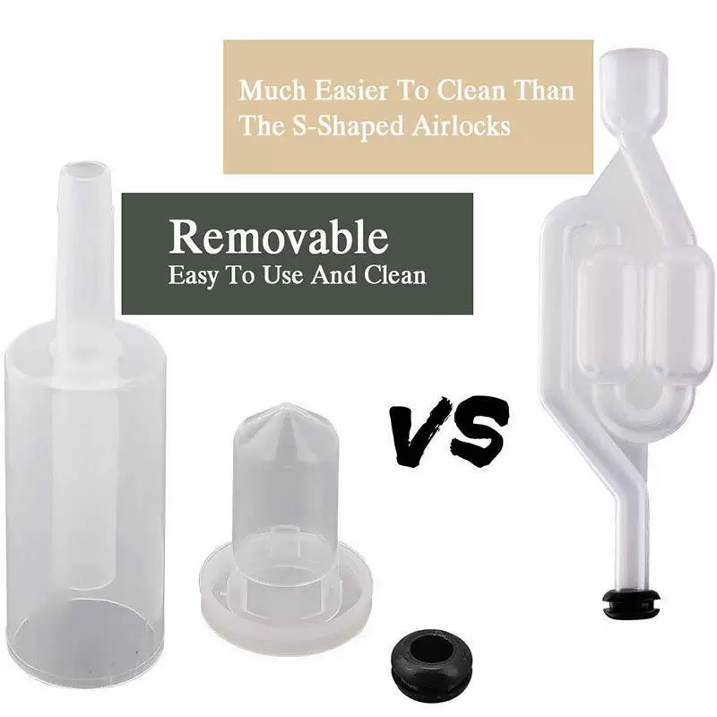 [gongjing3] Brewing Fermentation Airlock & Grommet & Thermometer ...