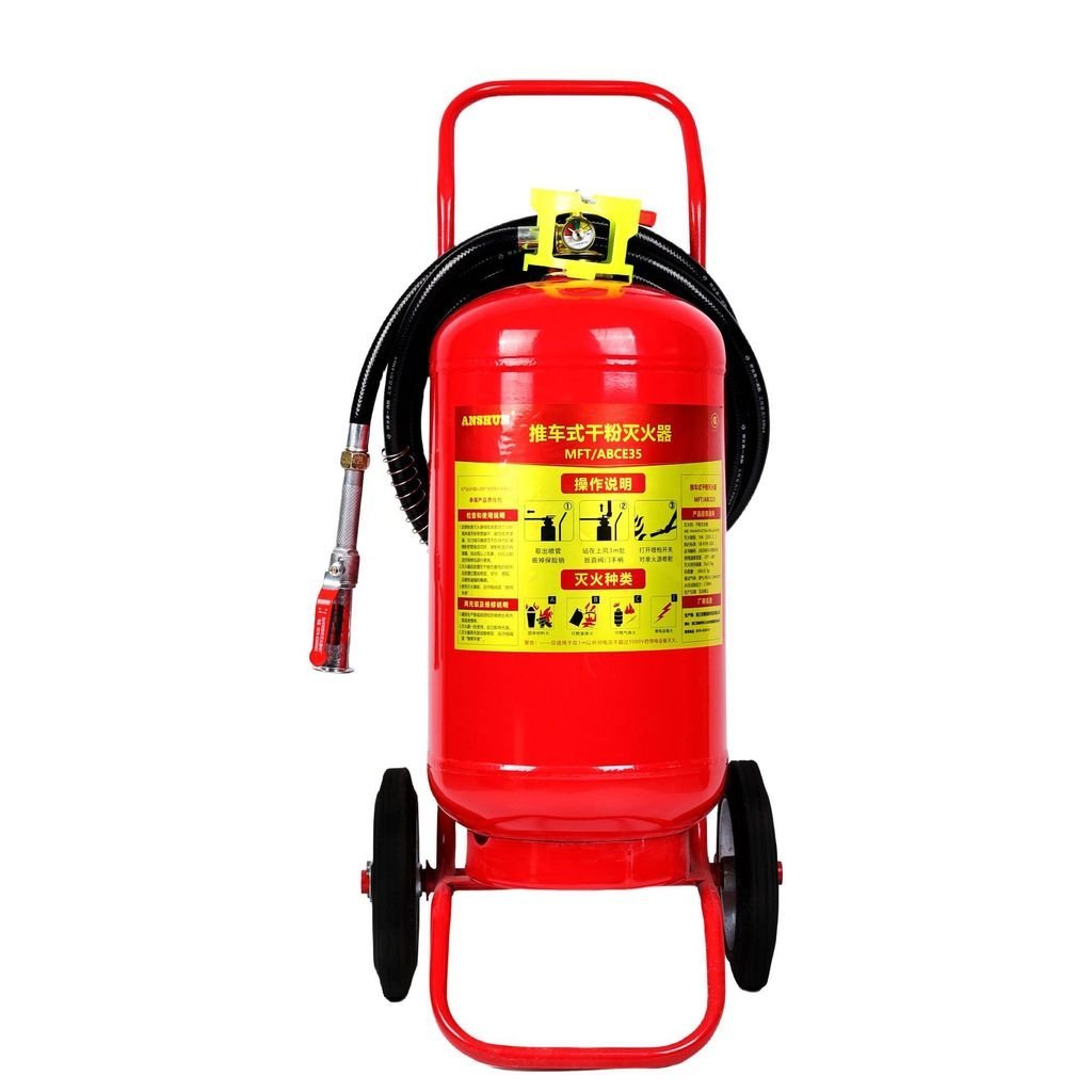 Trolley-type Gas Station Fire Extinguisher with Dry Powder for Gas ...
