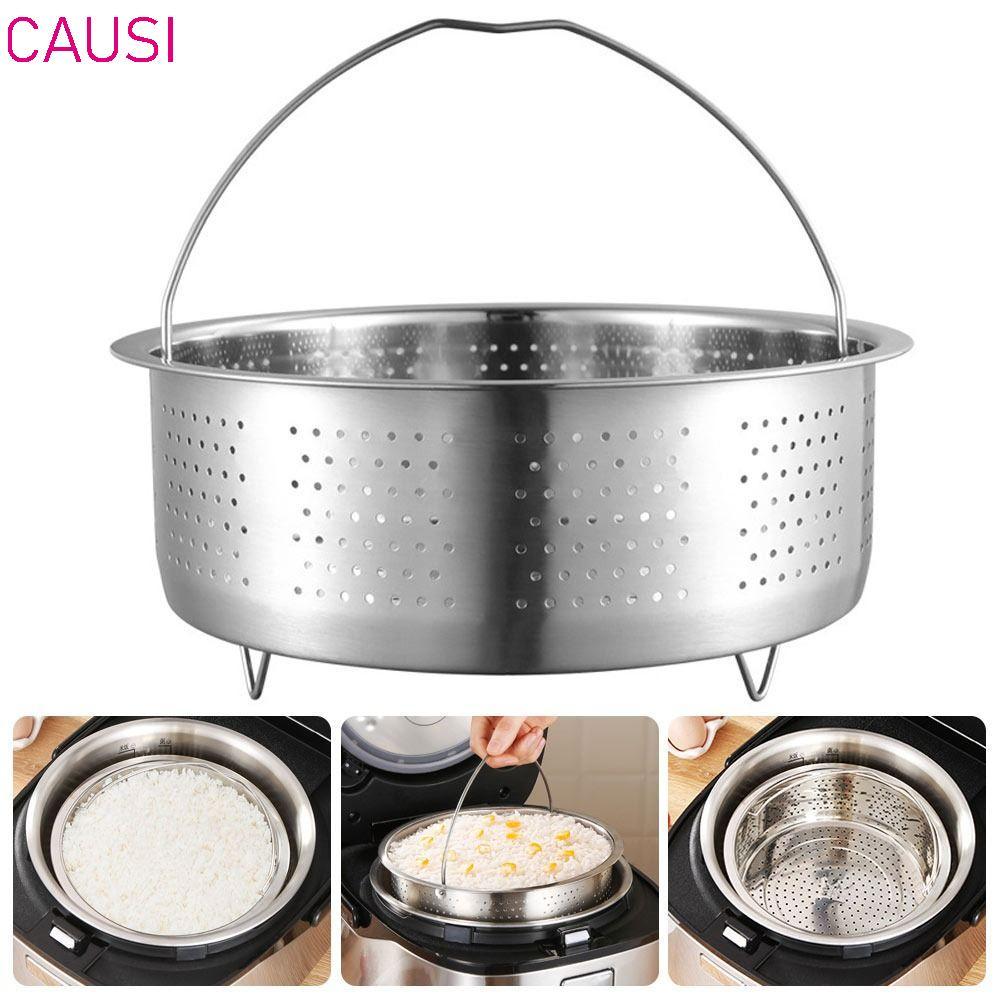 CAUSI Steaming Grid, Insert Steamer Pot Stainless Steel Food Steamer ...