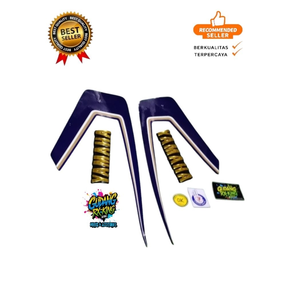 RX KING 1987 STRIPING STICKER TANK EMBLEM SET OK STICKER WARRANTY ...