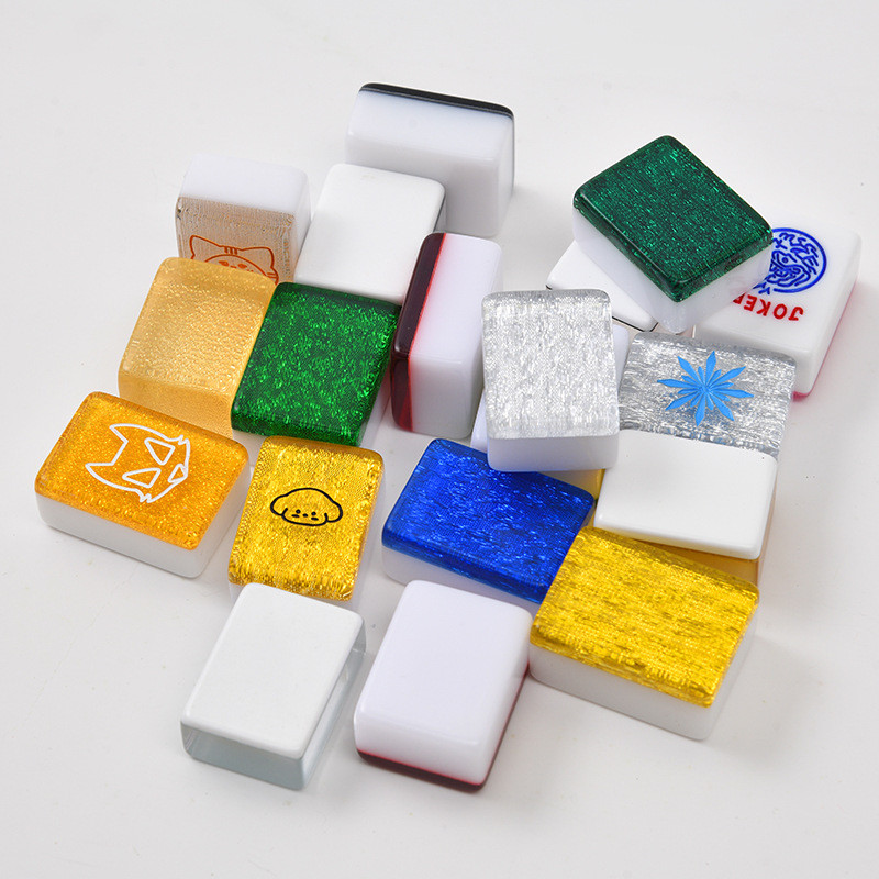 Crystal Mahjong Tile Customizable Unique DIY Cute Inner Print Mahjong ...