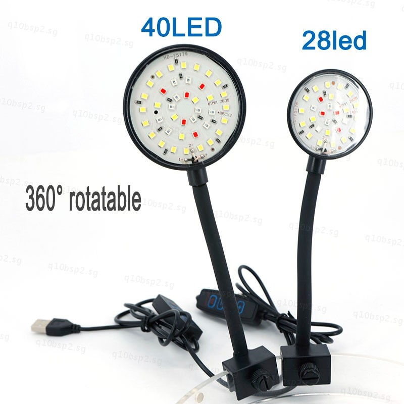 5V USB Mini LED Aquarium Light, Full Spectrum Clip-on Fish Tank Light ...