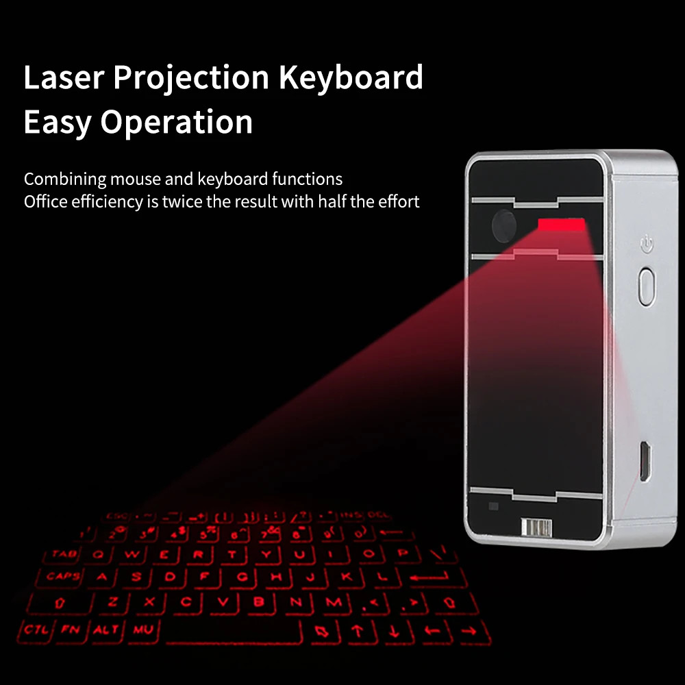 Portable bluetooth virtual laser keyboard wireless projection mini ...