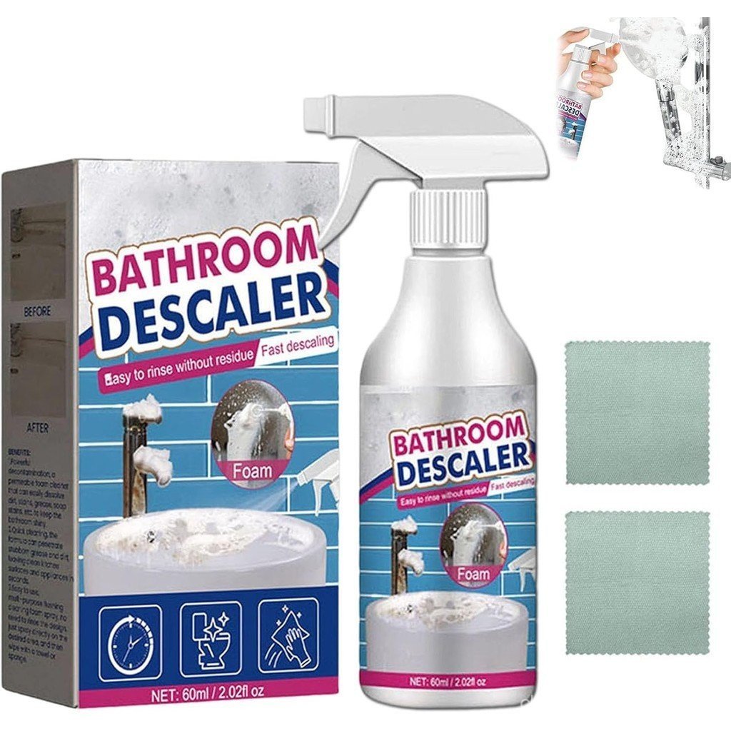 Bathroom Descaler Foam Cleaner Spray, All-Purpose Foaming Cleaner for ...