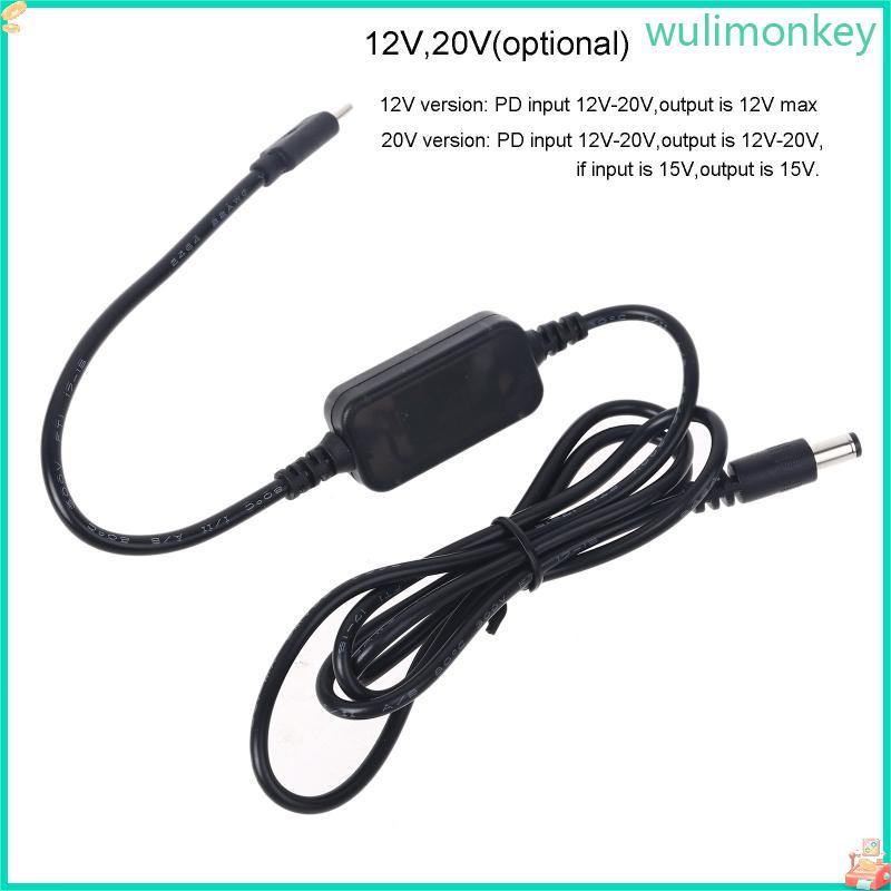 WU USB C PD Type C to 12V 20V 5 5x2 5mm Plug 12V 20V Cable for Wifi ...