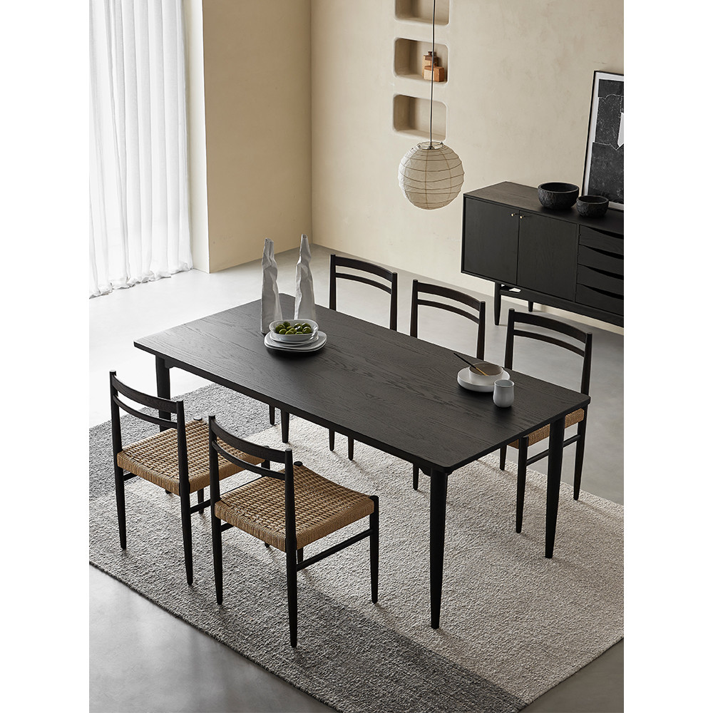 Kena Kena/Park Wooden Dining Table Chair Combination Nordic Log Oak ...