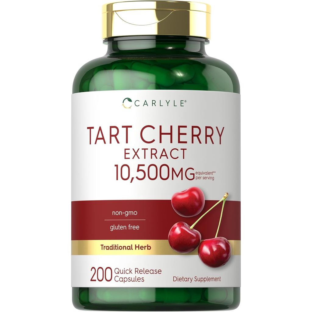 Carlyle Tart Cherry Capsules | 10,500mg | 200 Pills | Max Potency | Non ...