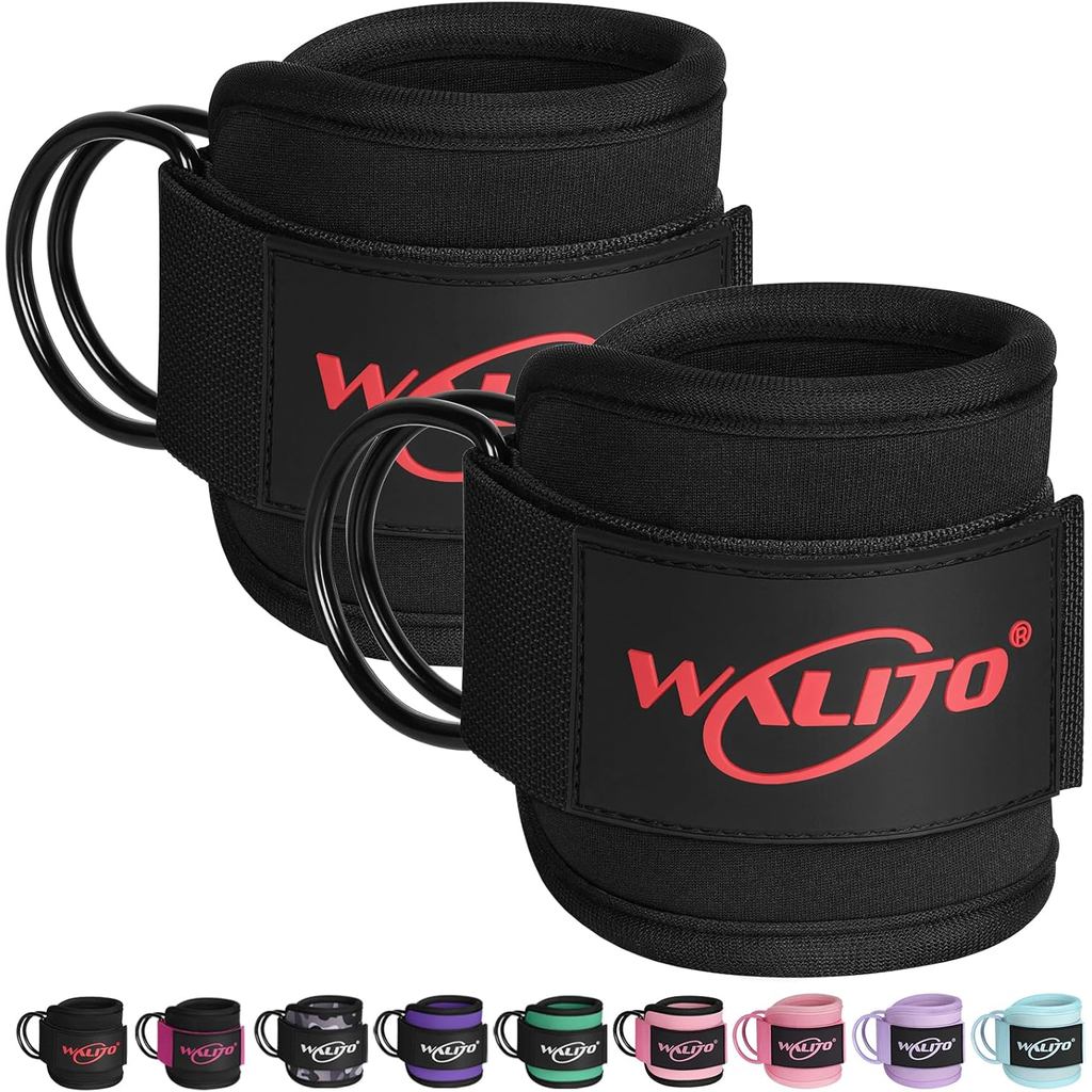 WALITO Gym Ankle Straps for Cable Machines Women & Men - Glute Kickback ...