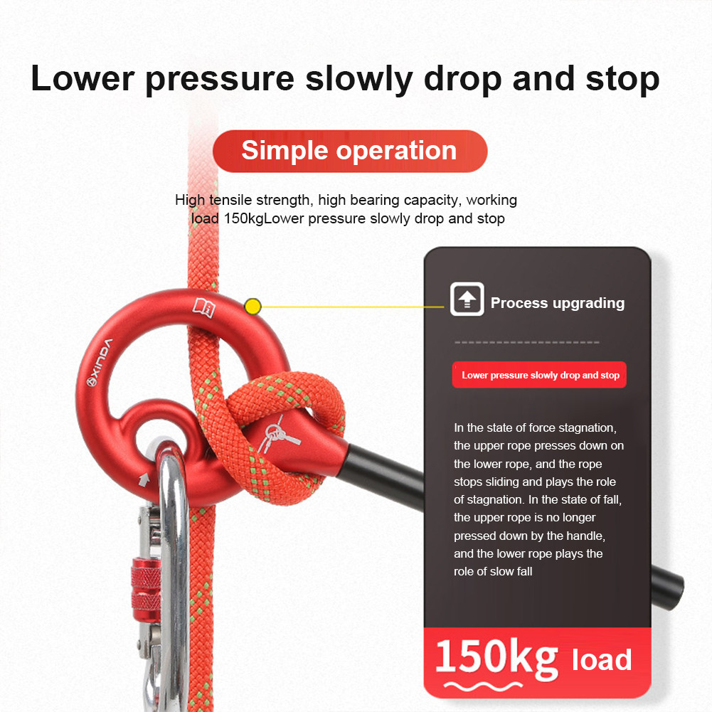9-Shape Rigging Descender Aluminum Alloy Figure Belay Device Rock ...