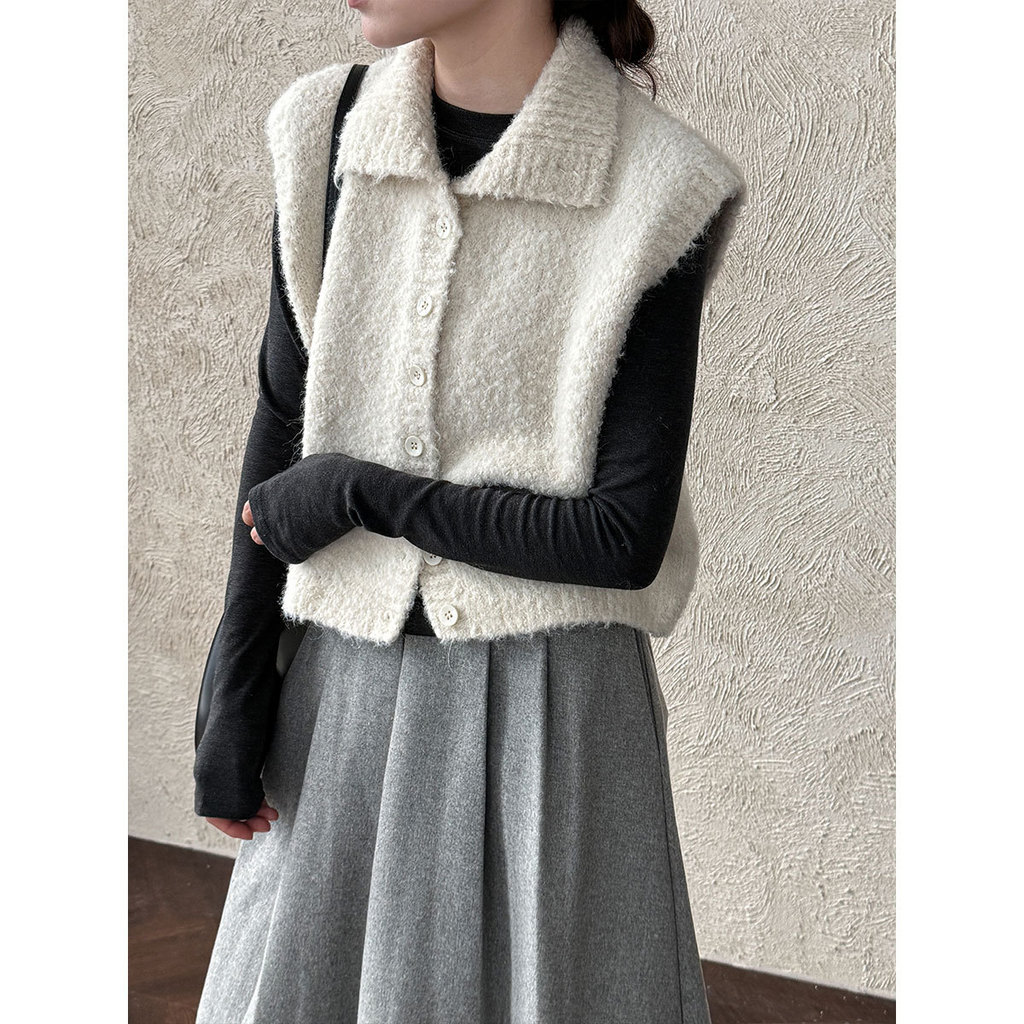 Women's Vest Fashion High-End Luxi Simple Classy Stand-Up Collar Soft ...