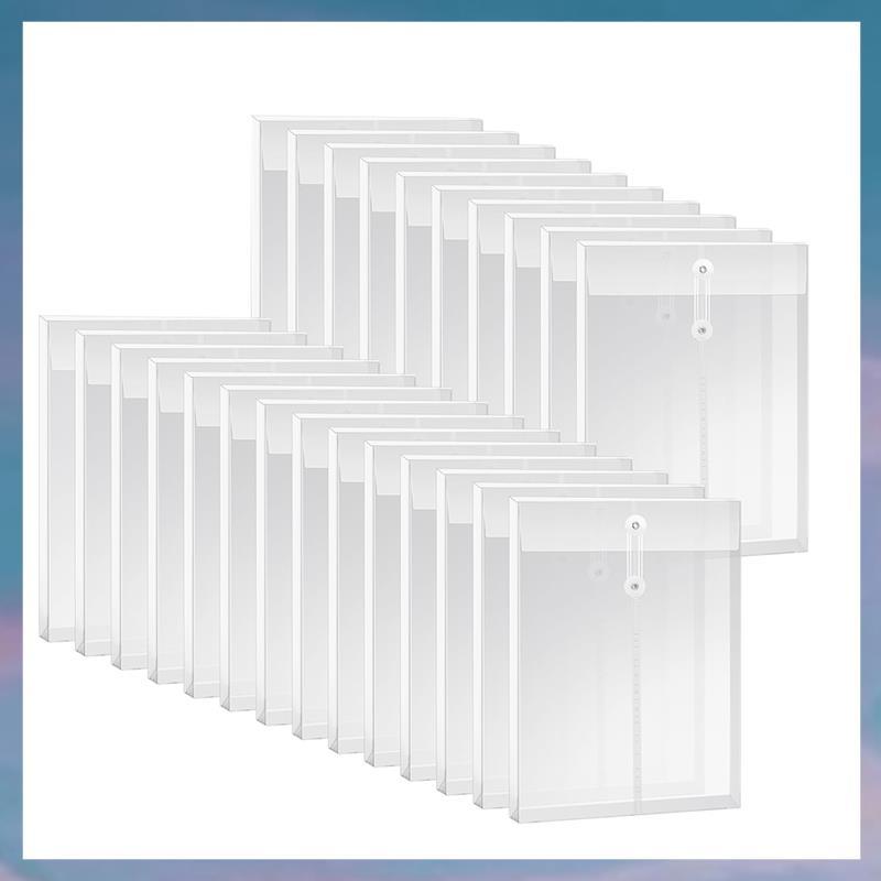 [hotkeystore.] A4 Size Clear Plastic Envelopes Set with String Closure ...