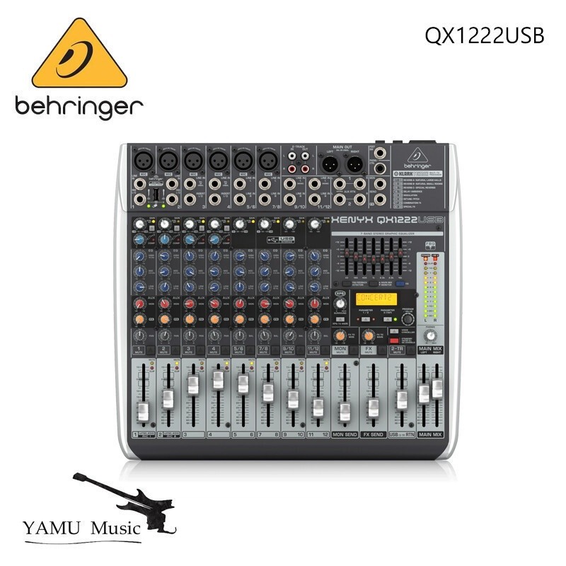 Behringer Xenyx Qx1222usb Premium 16input 22bus Mixer With Xenyx Mic 9276